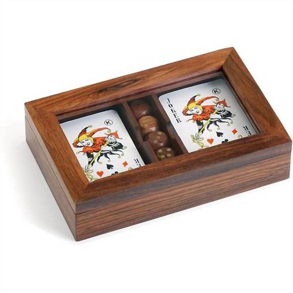 Demdaco | Games | New Demdaco Wood Dice Card Game In Brown | Poshmark